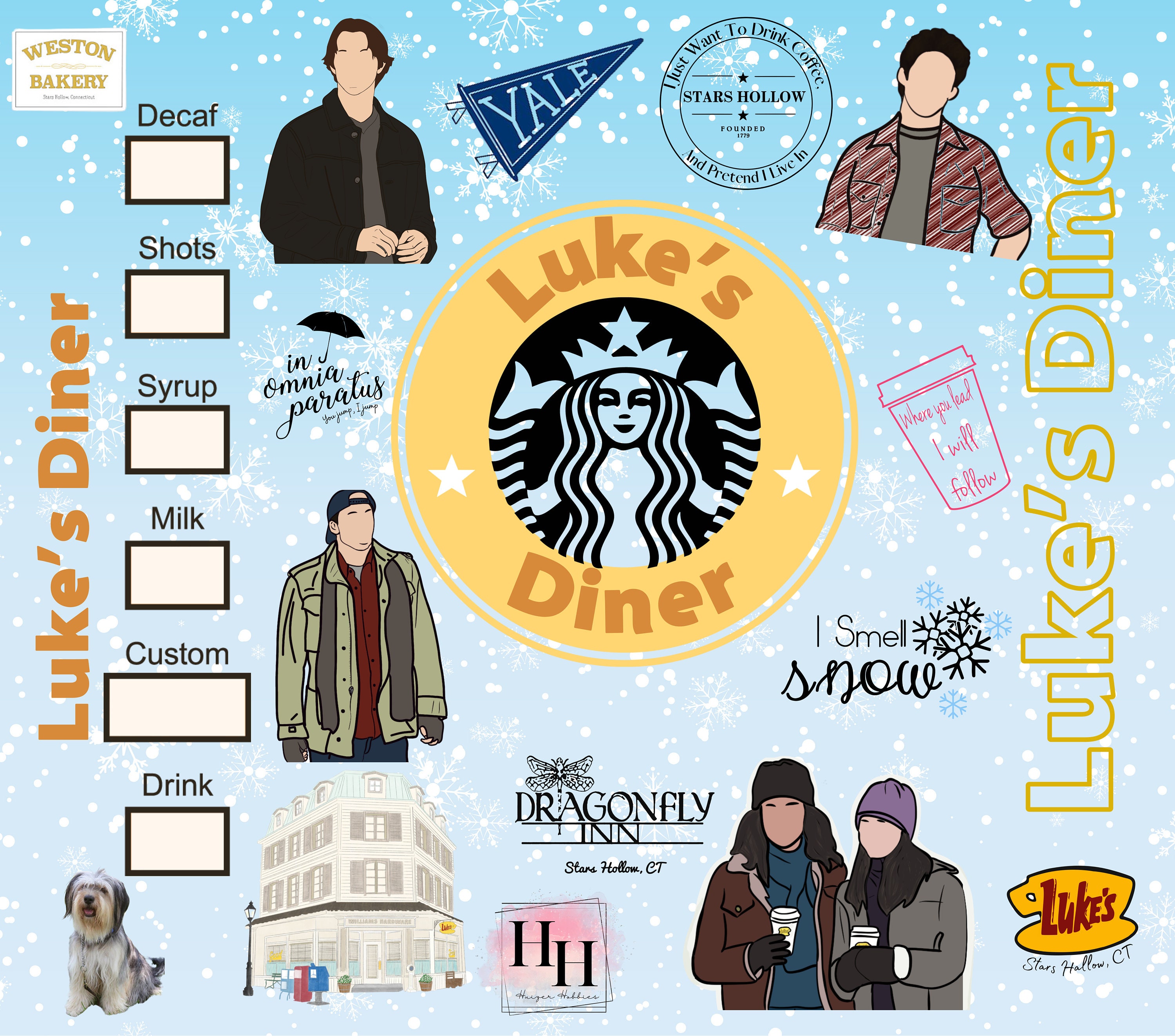 Luke's Diner Tumbler Wrap/png - Etsy