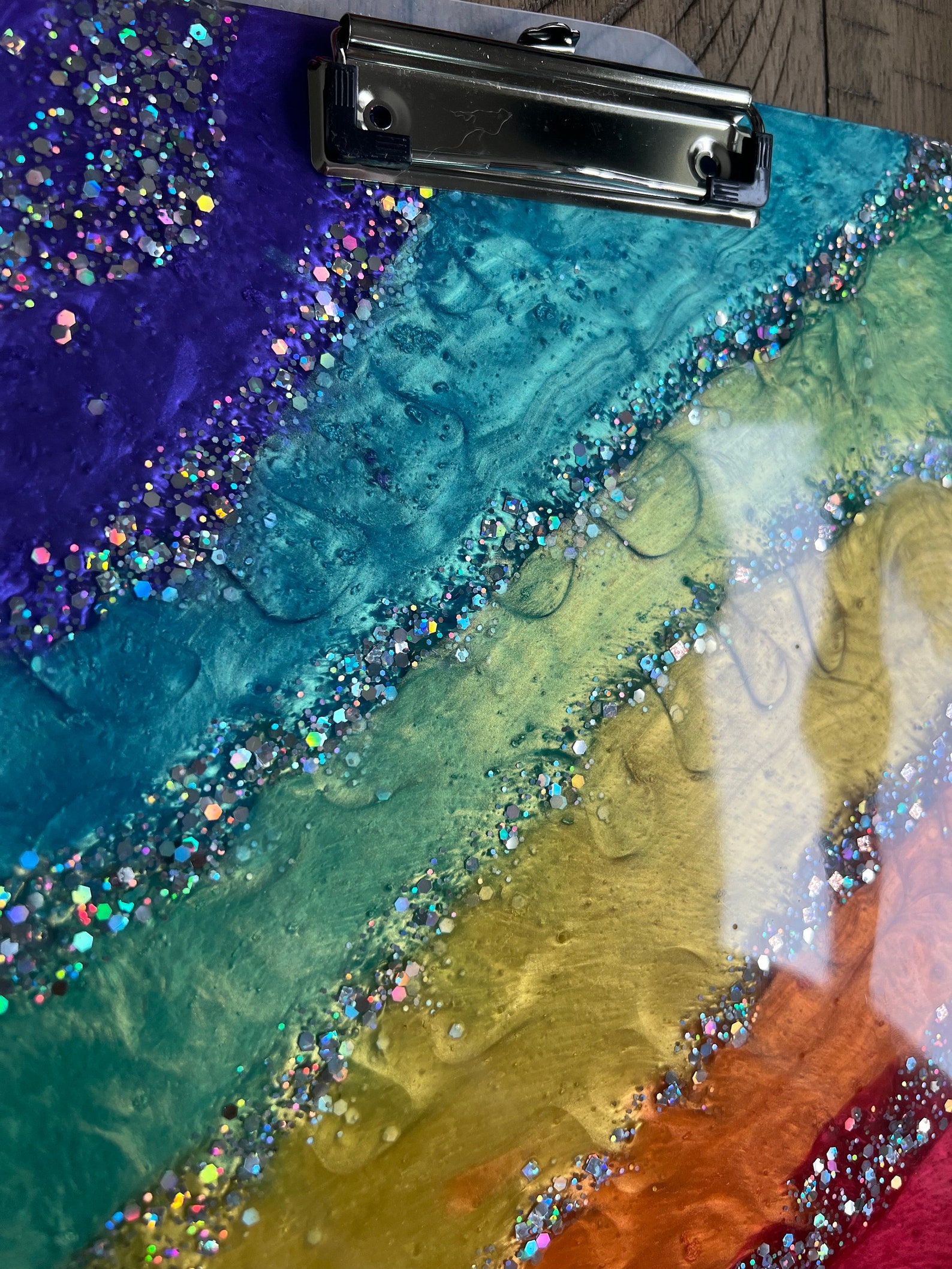 Unique Rainbow Resin Clipboard Perfect Gift for Creatives - Etsy
