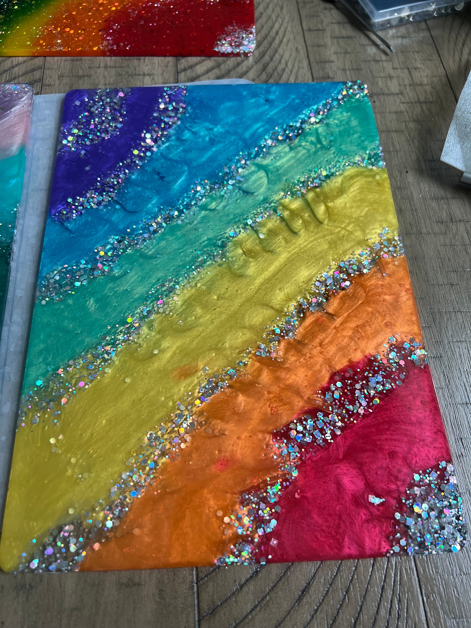 Unique Rainbow Resin Clipboard Perfect Gift for Creatives - Etsy