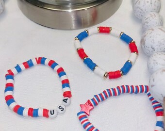 4th of July Bracelet - Etsy