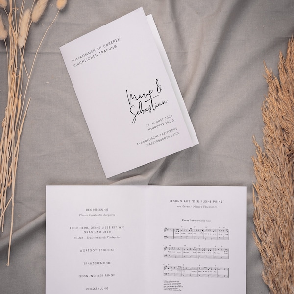 Church Ceremony Booklet Template - Etsy