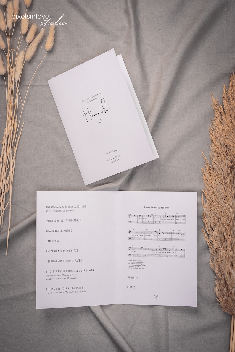 NALA Baptism Church Booklet, Digital DIY Template, Protestant, Catholic ...