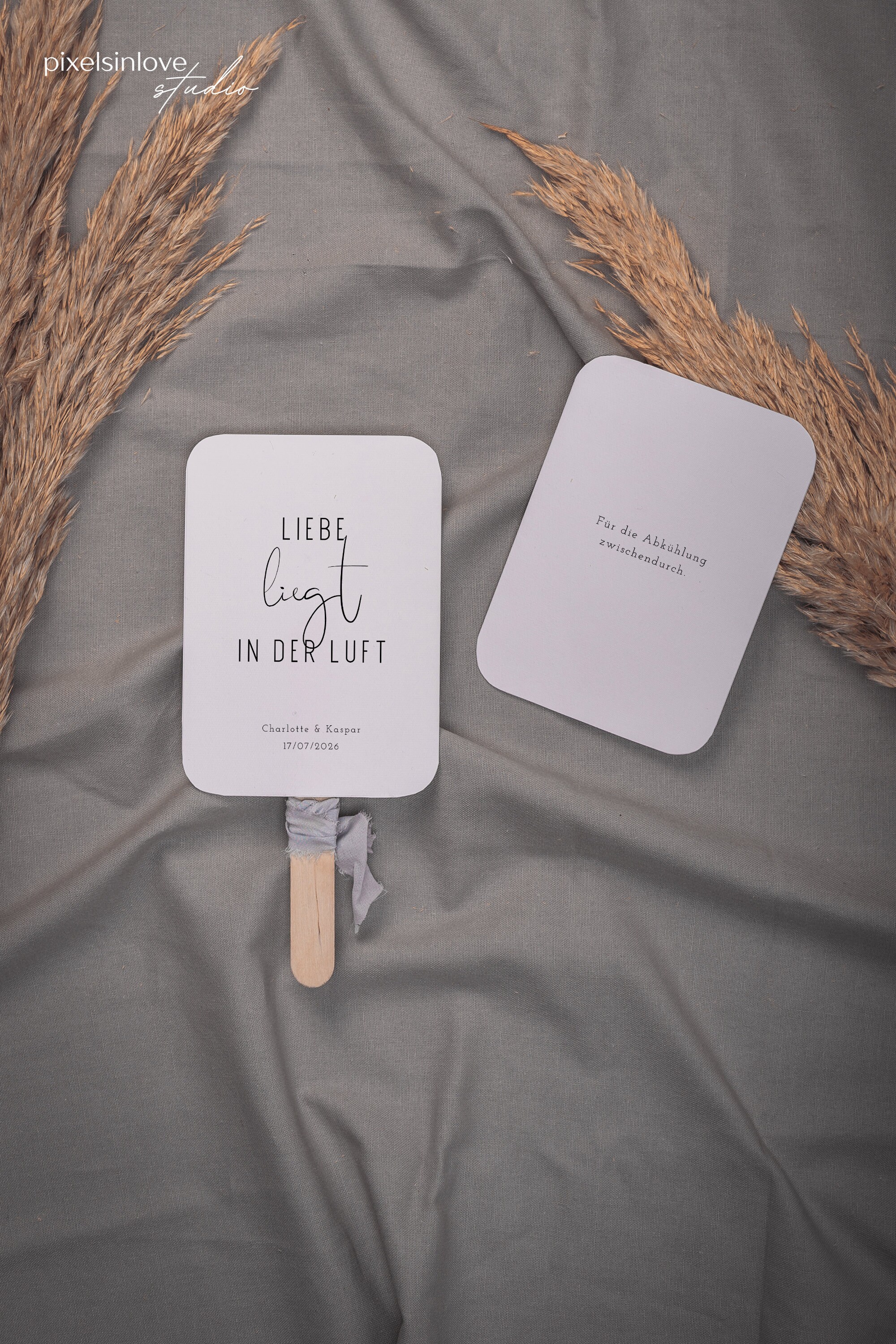 NALA Modern Fan Card Template Wedding DIY Baby Shower Outdoor - Etsy