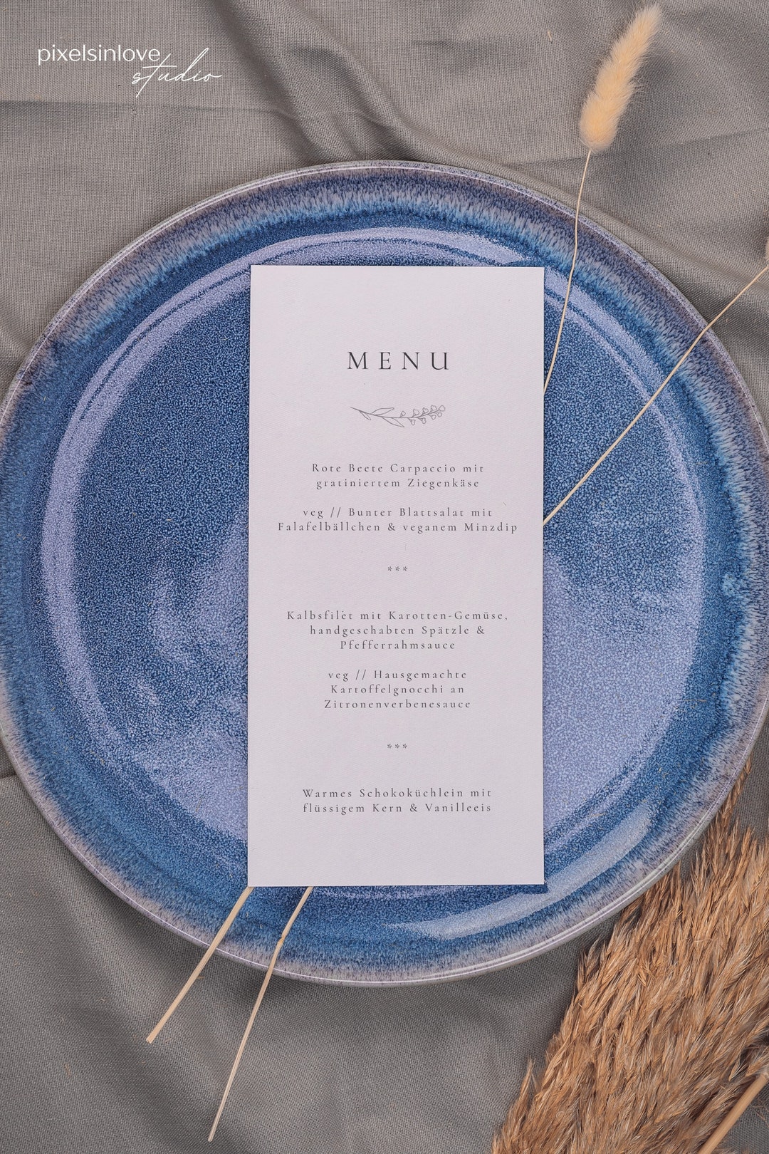 SIMBA Menu Card, Digital DIY Template, Wedding Place Card, Dinner Table ...