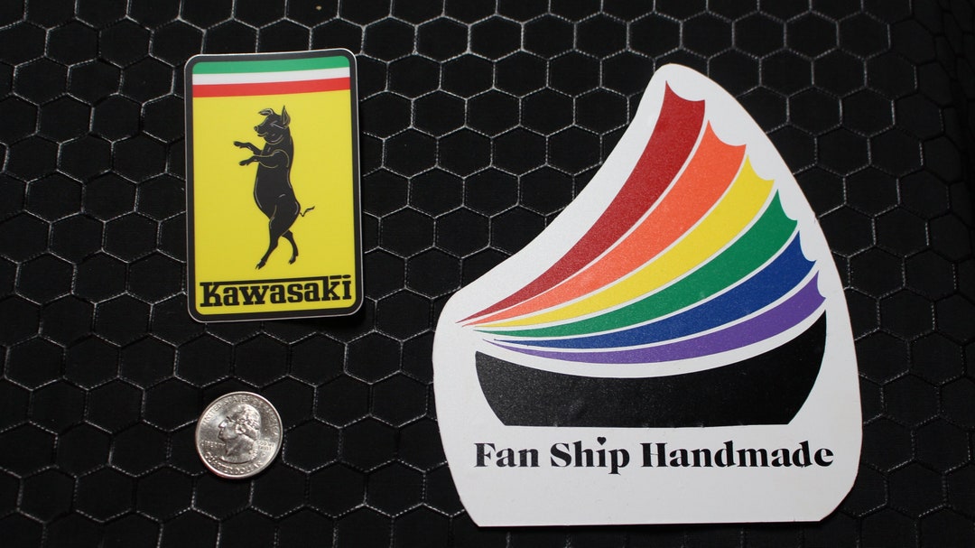 Kawasaki Pig Sticker Ferrari Style - Etsy