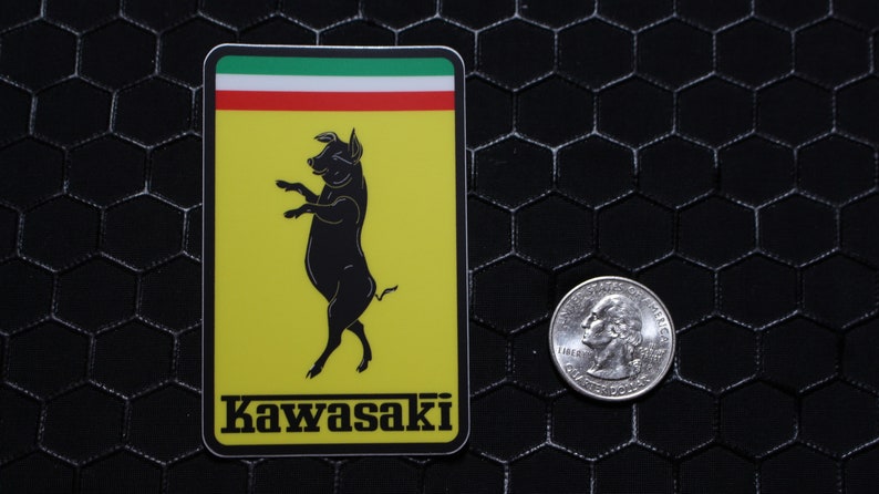 Kawasaki Pig Sticker Ferrari Style - Etsy