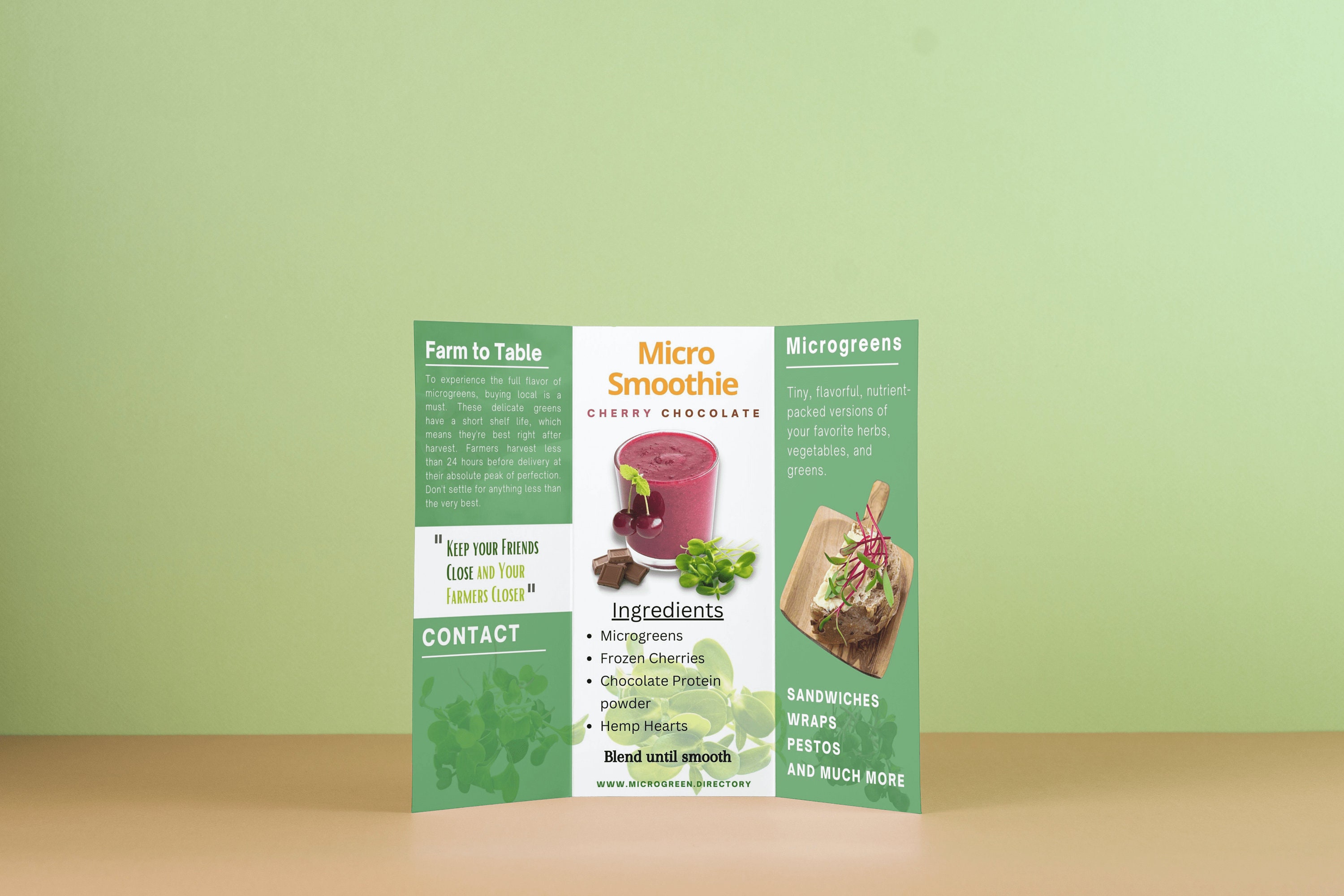 Microgreen Educational Trifold Pamphlet Template - Etsy