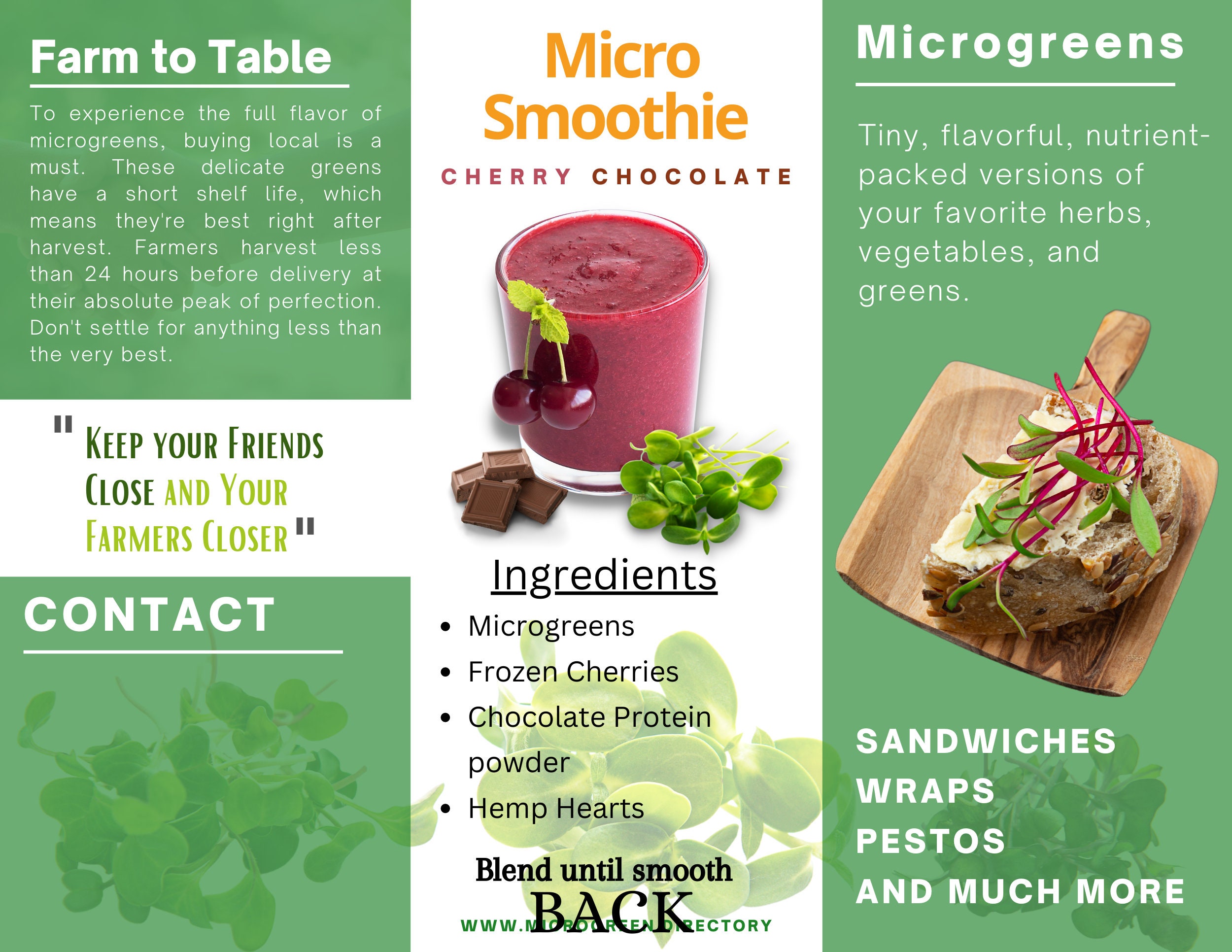 Bundle Sticker & Pamphlet Microgreen Farmer's Market Pack - Etsy