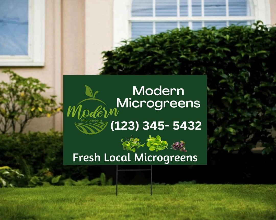 Fresh Microgreens Yard Sign - Etsy