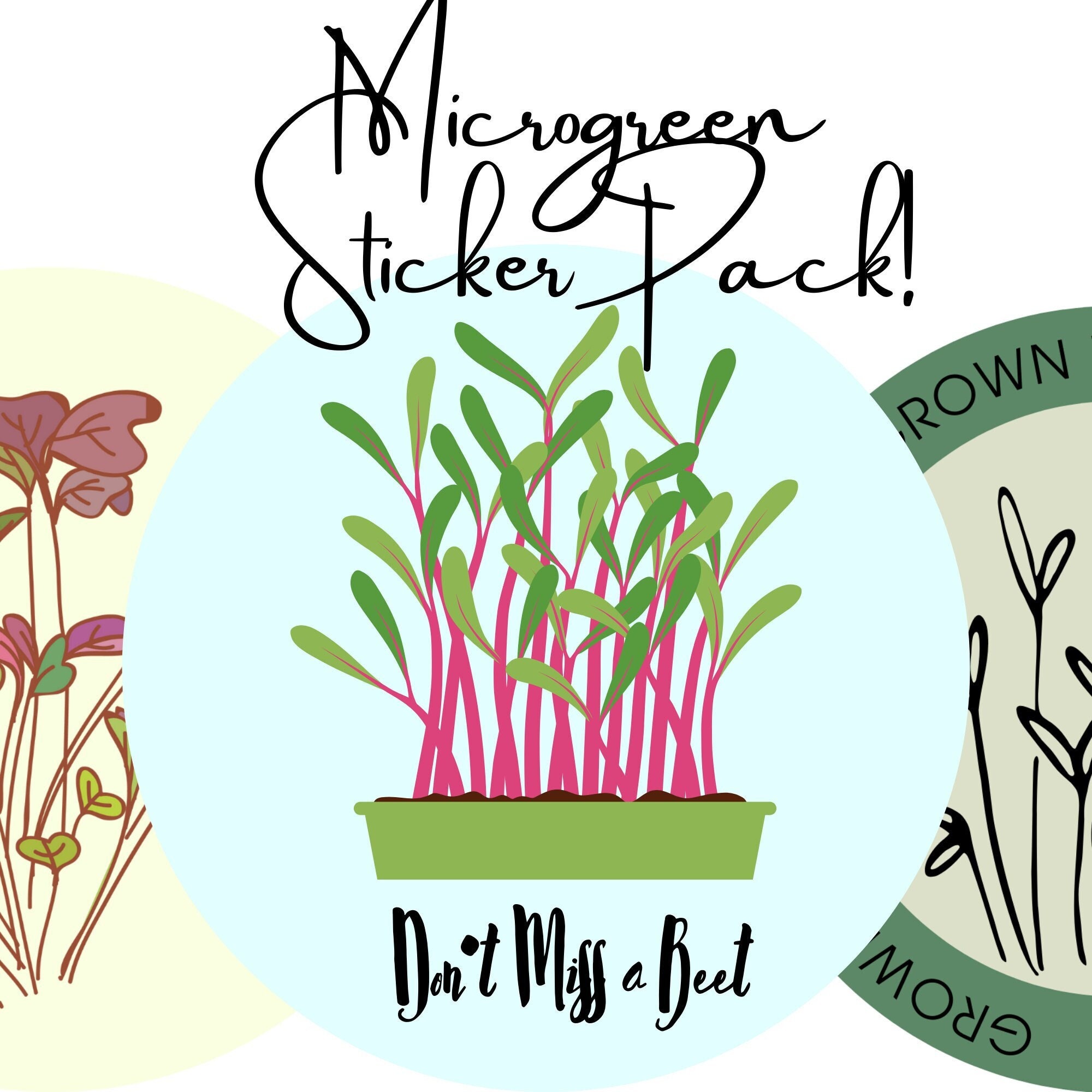 Microgreen Sticker Pack - Etsy