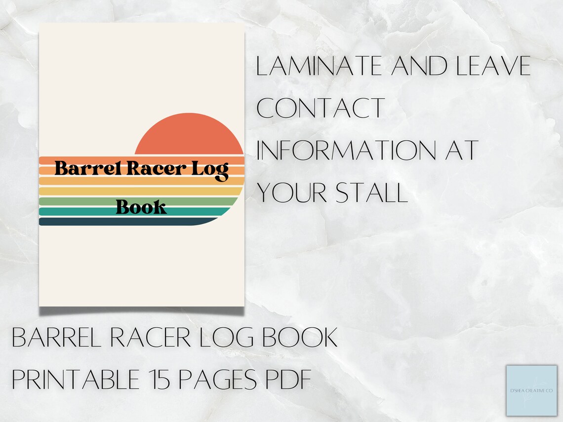 Barrel Racer Log Book Barrel Racer Planner - Etsy