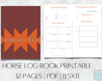 Horse Log Book - Etsy