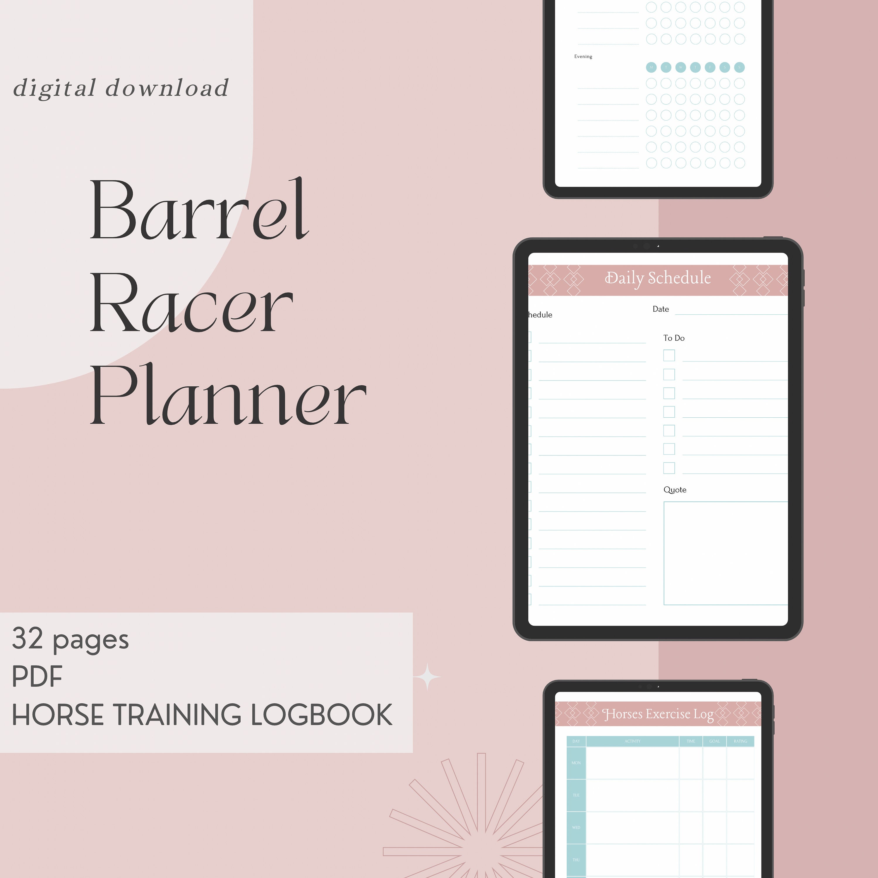 Barrel Racer Journal, Barrel Racer Log Book, Barrel Racer Rodeo Log ...