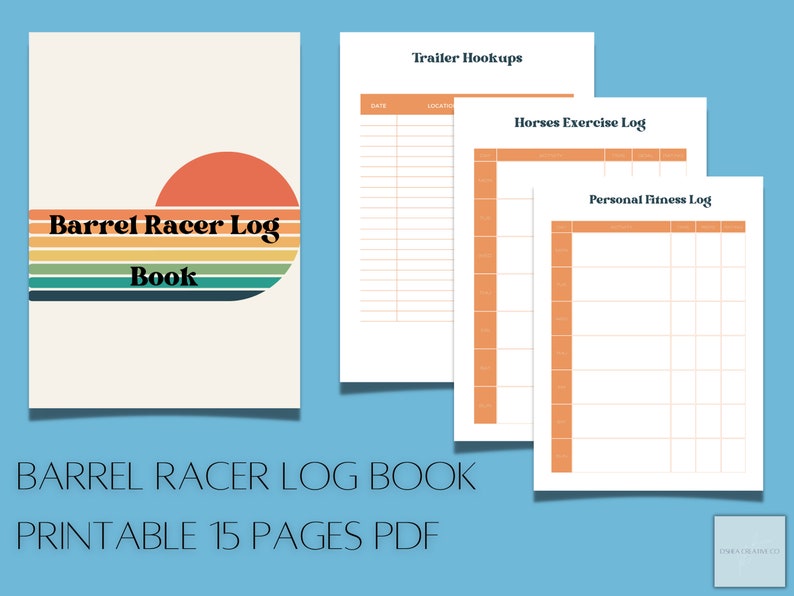 Barrel Racer Log Book Barrel Racer Planner | Etsy