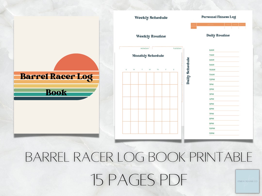 Barrel Racer Log Book Barrel Racer Planner - Etsy