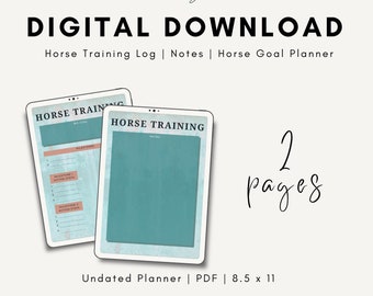 Equestrian Riding Journal Horse Printable Journal Horse Training Log ...