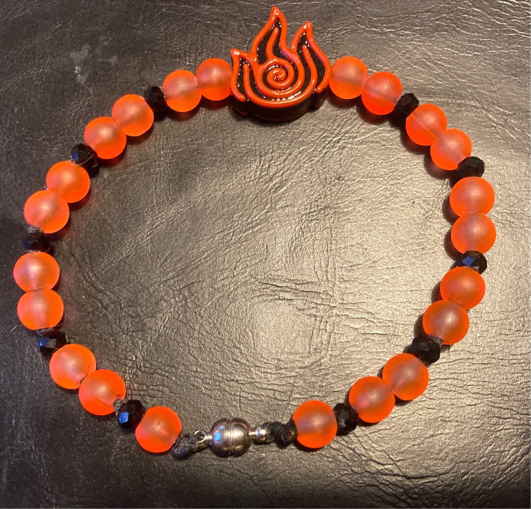 Kandi Style Fire Anime Bracelet Beaded Bracelet Kandi Bracelet 216 - Etsy
