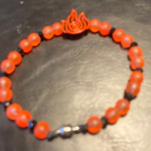 Kandi Style Fire Anime Bracelet Beaded Bracelet Kandi Bracelet 216 - Etsy
