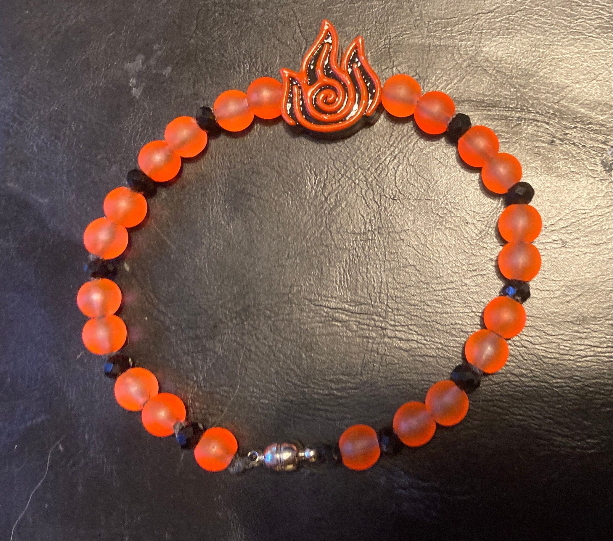 Kandi Style Fire Anime Bracelet Beaded Bracelet Kandi Bracelet 216 - Etsy