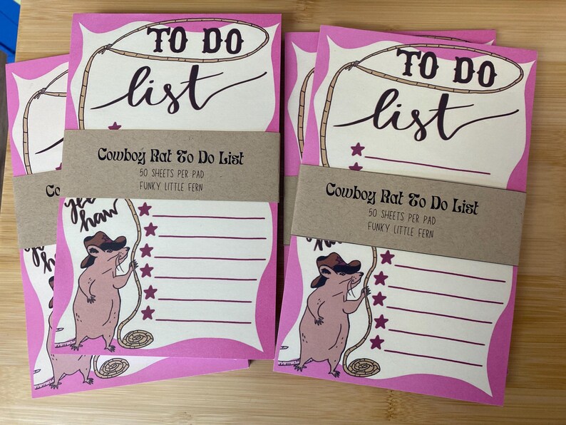 Cowboy Rat to Do List Funny Stationery Silly Organization Gifts for Rat ...