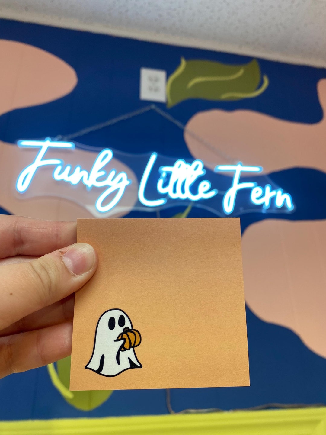 Ghost Sticky Note Halloween Post It Fall Stationery Cute Pumpkin Ghost ...