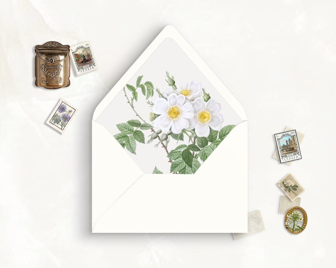 Printable Envelope Liner Daisy Flower A7 Euro Flap Square - Etsy