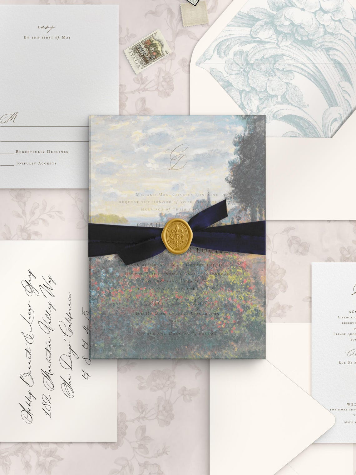 Printable Vellum Overlay for Wedding Invitation Card, Fine Art Vellum ...