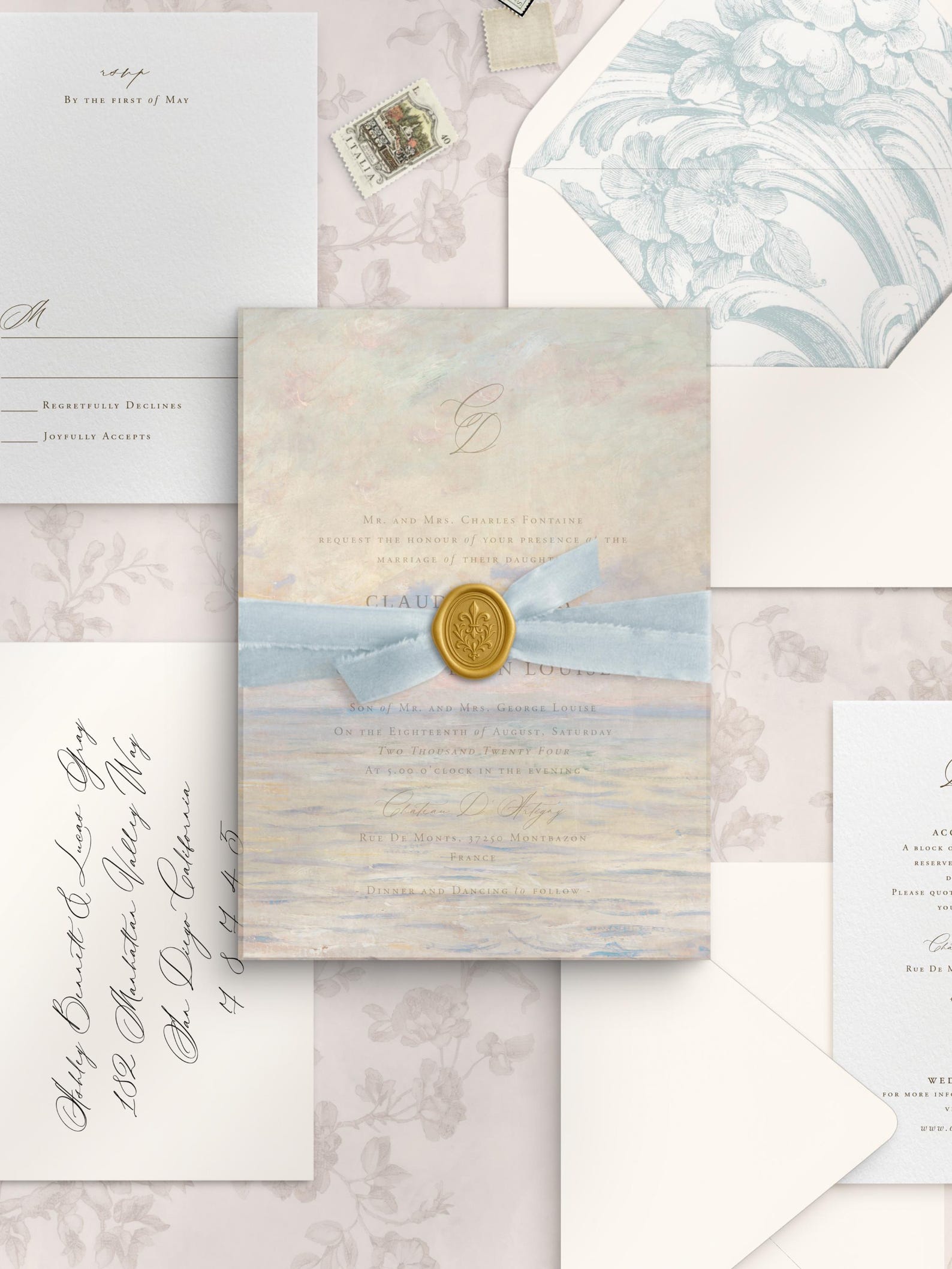 Printable Vellum Overlay for Wedding Invitation Card, Fine Art Vellum ...