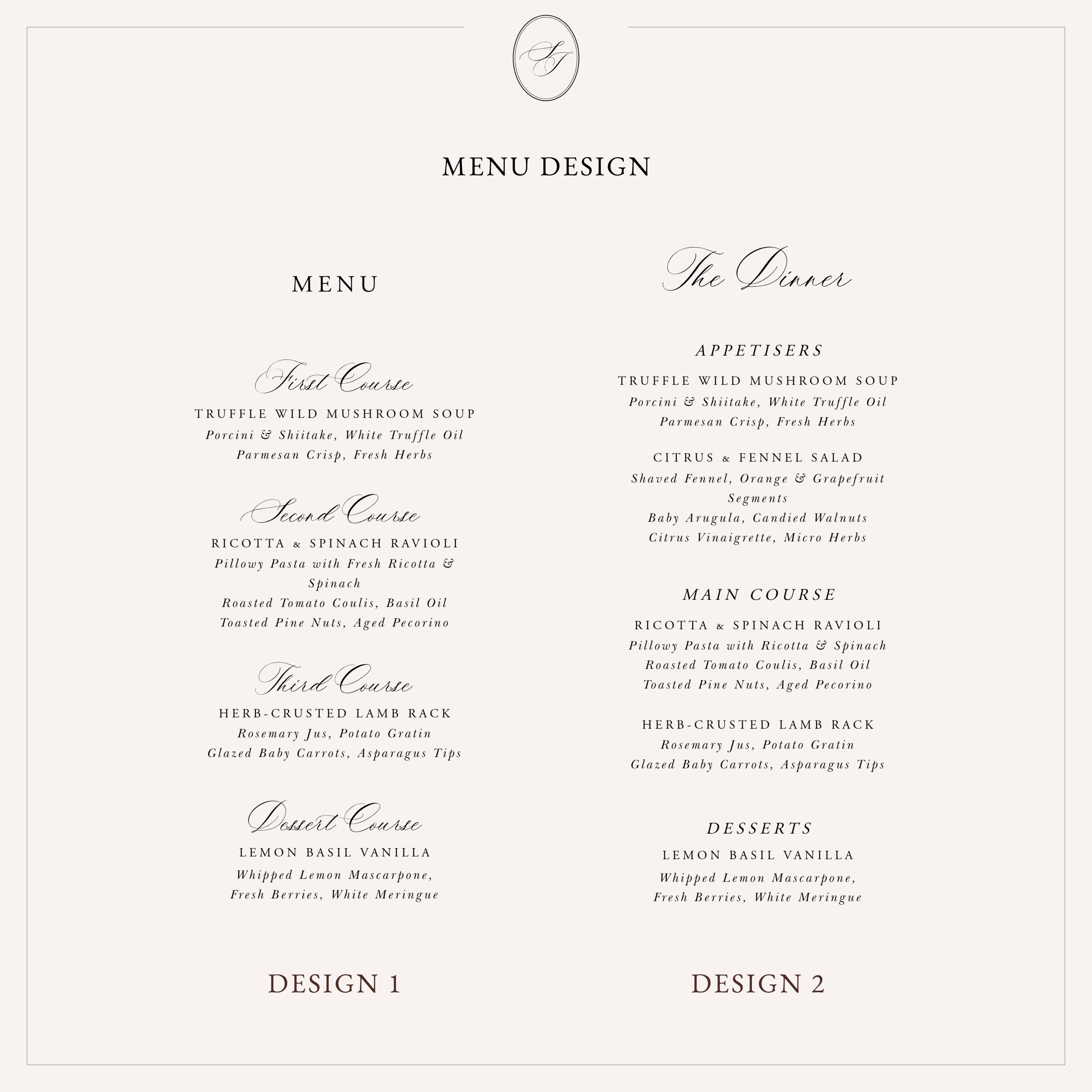 Printed Silk Menu, Gold Foil Letterpress Menu, Cloth Menu, Custom ...