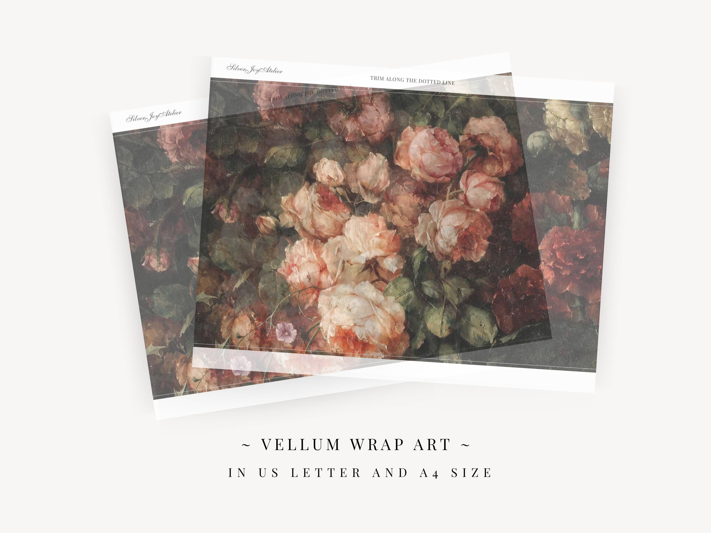 Printable Vellum Wrap for Wedding Invitation Card, Fine Art Vellum ...