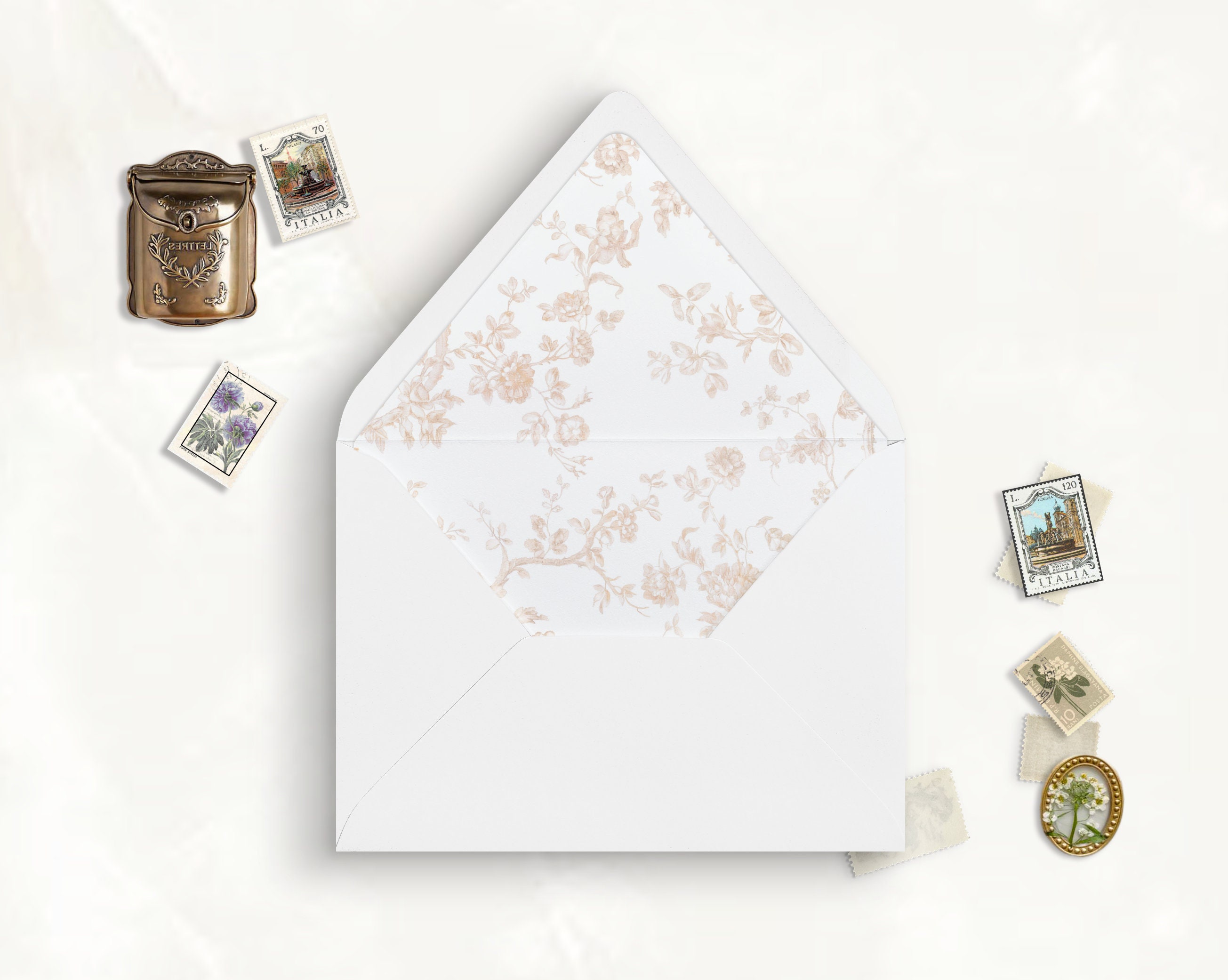 Printable Vellum Wrap and Envelope Liner for Wedding Invitation Card ...