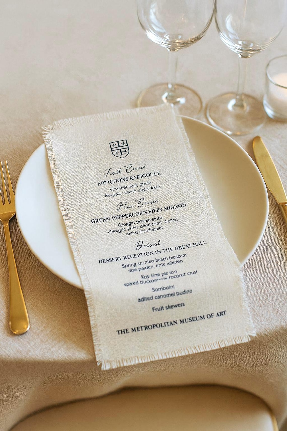 Linen Menu, Linen Wedding Menu, Linen Decor, Fabric Menu, Cotton Fabric ...