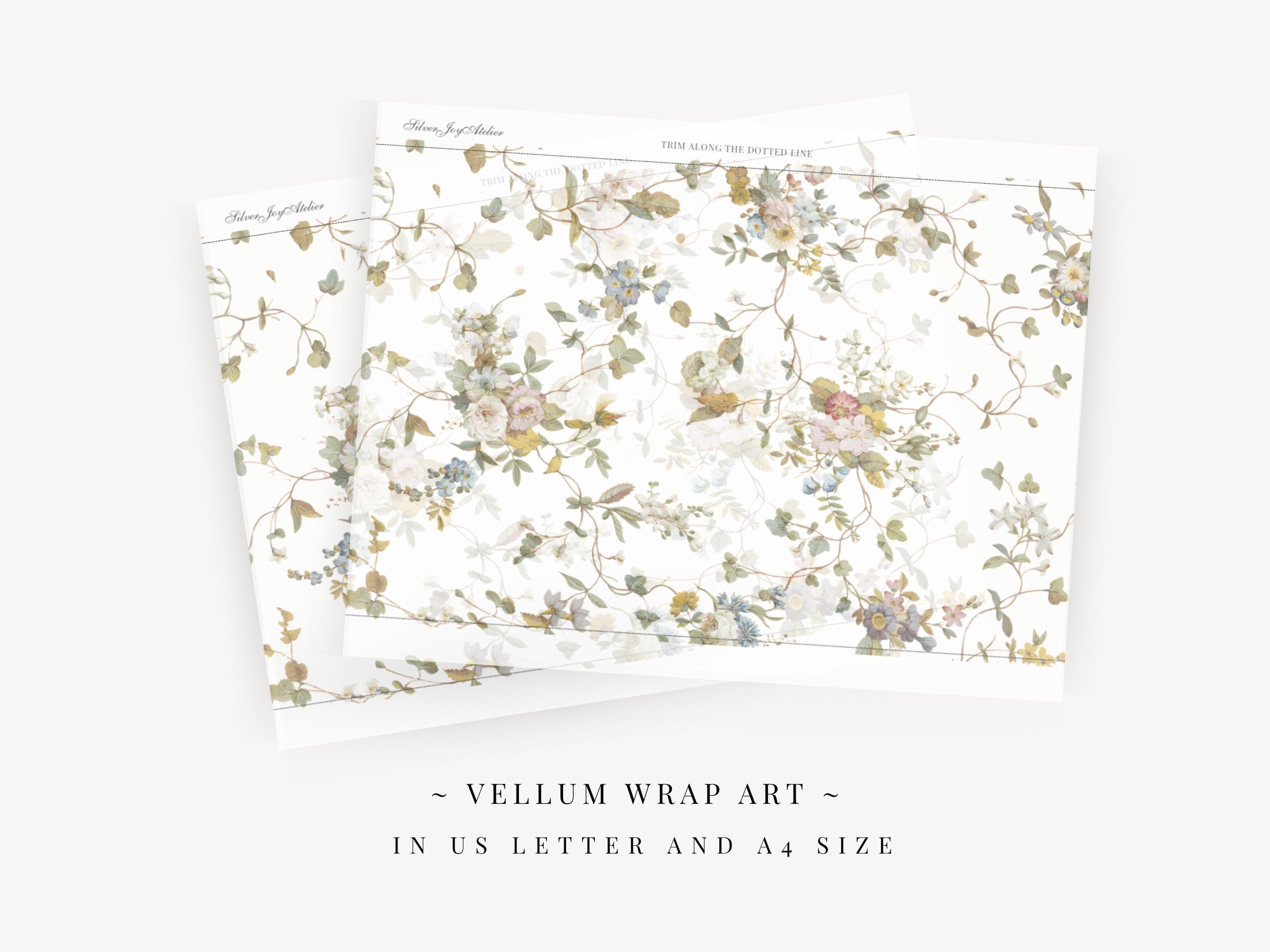 Printable Vellum Wrap for Wedding Invitation Card, Fine Art Vellum ...