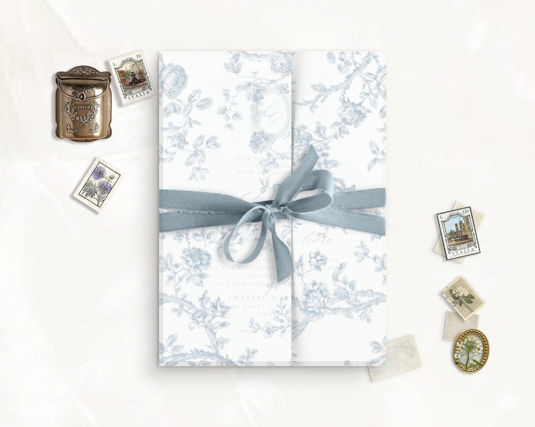 Printable Vellum Wrap for Wedding Invitation Card, Fine Art Vellum ...