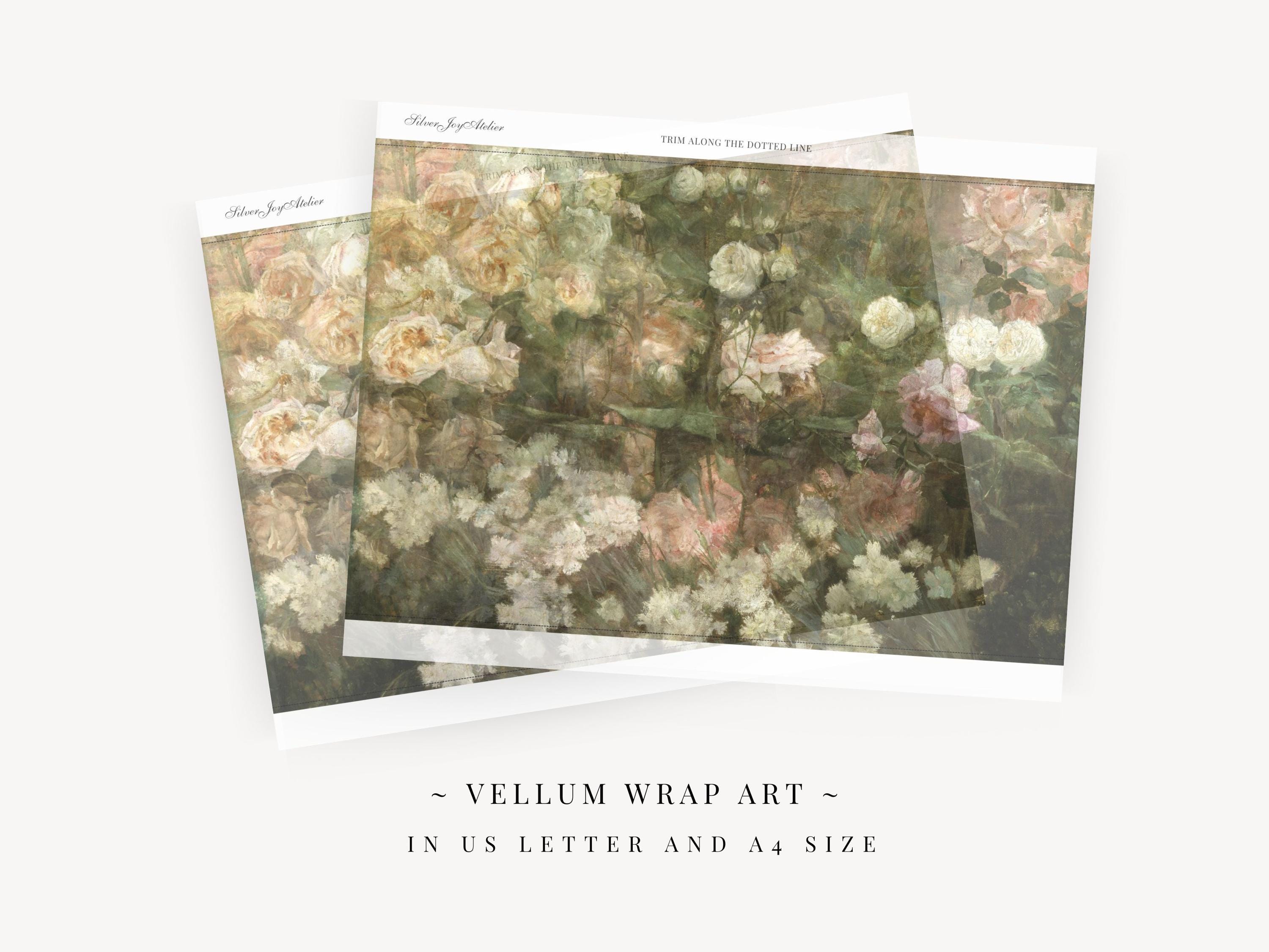 Printable Vellum Wrap for Wedding Invitation Card, Fine Art Vellum ...