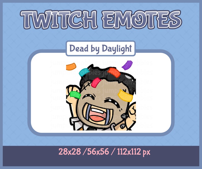 DBD Hype/party Confetti Chibi Bubba Emote Twitch or Discord Emote Cute ...
