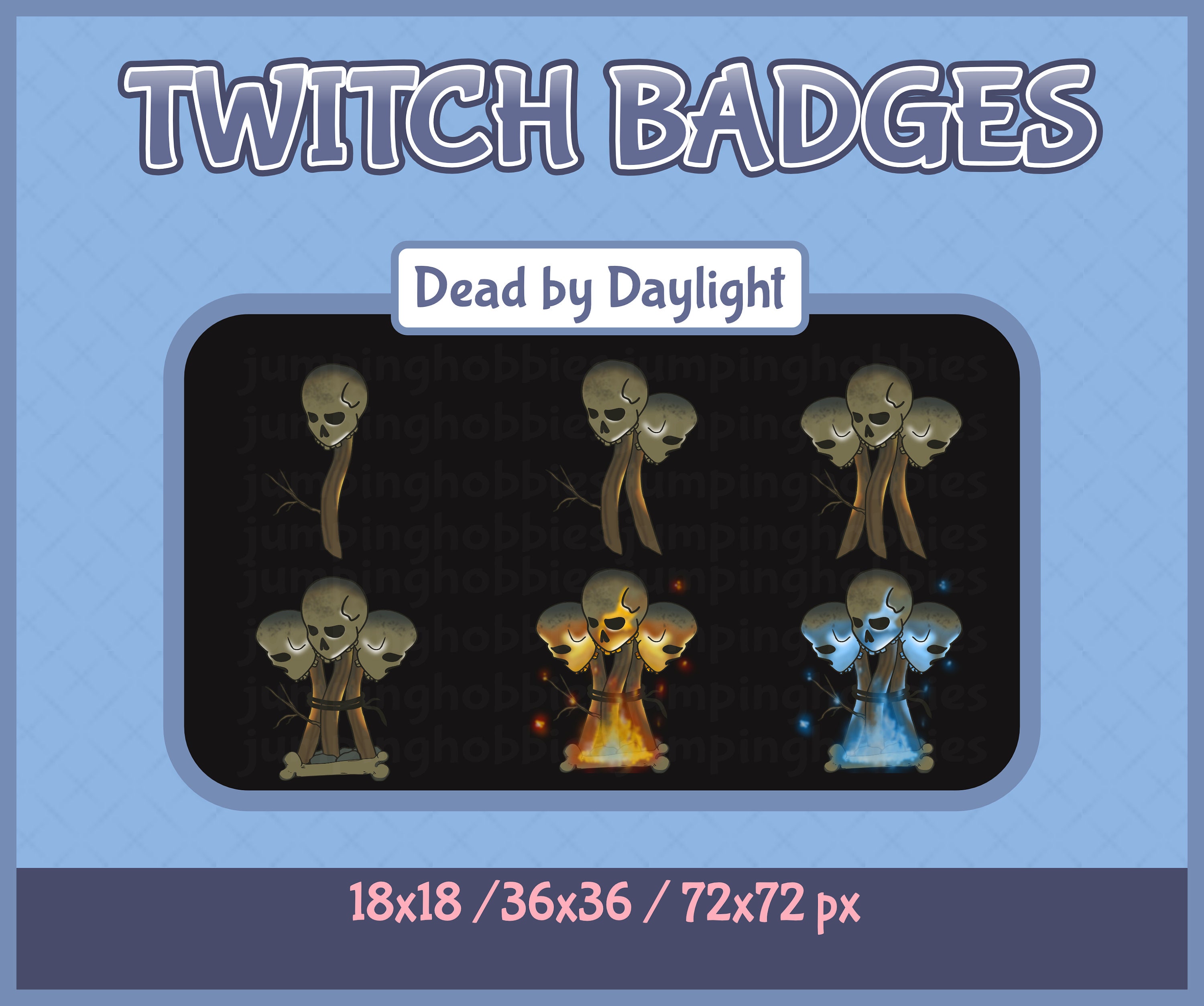 DBD Subscriber Badges | Hex Totem | Twitch Sub/bits Badges | Chat Sub ...