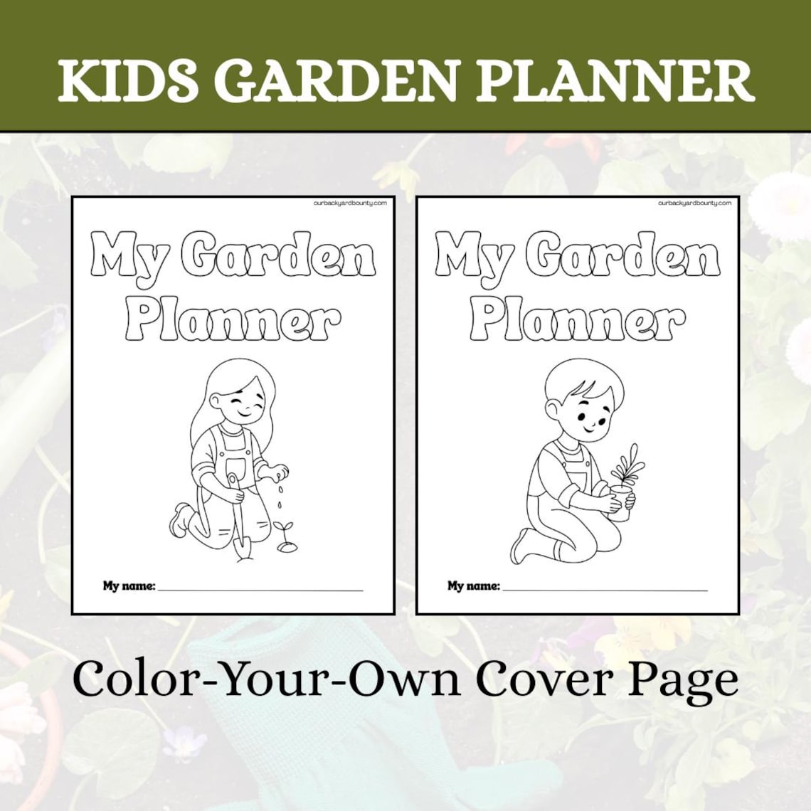 Kids Garden Planner Printable | Gardening Journal for Kids ...