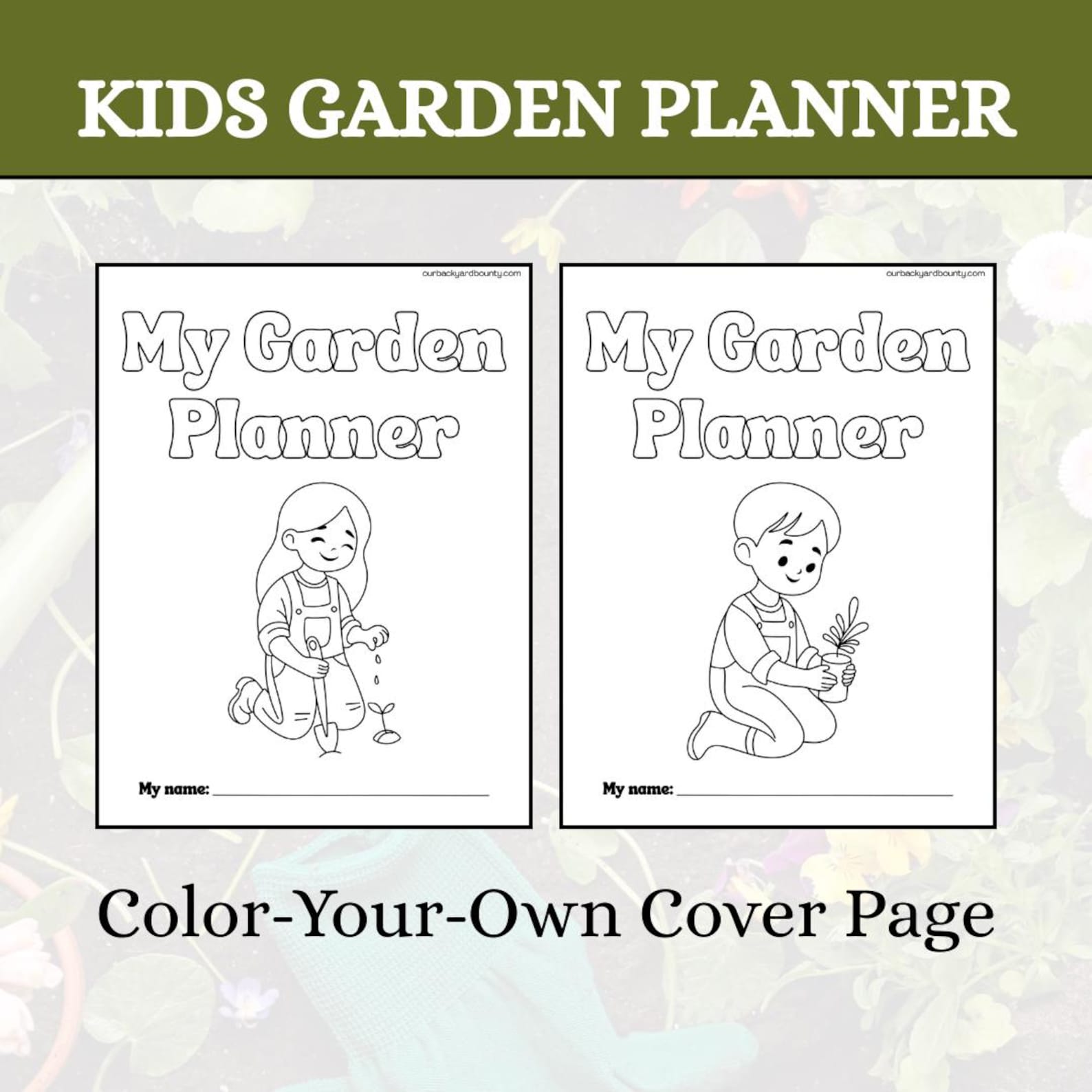 Kids Garden Planner Printable | Gardening Journal for Kids ...
