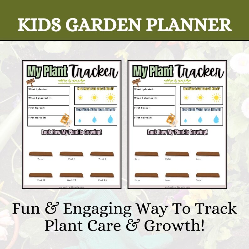 Kids Garden Planner Printable | Gardening Journal for Kids ...