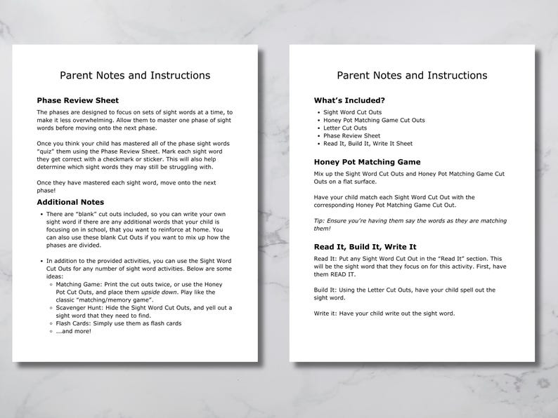 Bear-themed Sight Word Activities: Preschool & Kindergarten Printables ...