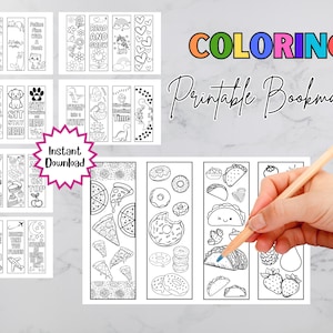 Printable Coloring Bookmarks for Kids – 28 Fun Designs! - Etsy