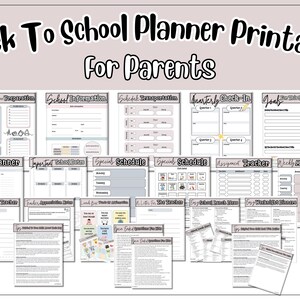 Back to School Planner Printable – Kids Daily School Checklist, Kids ...