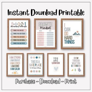 Calm Down Corner Printable: Kids Emotional Regulation Posters (digital ...