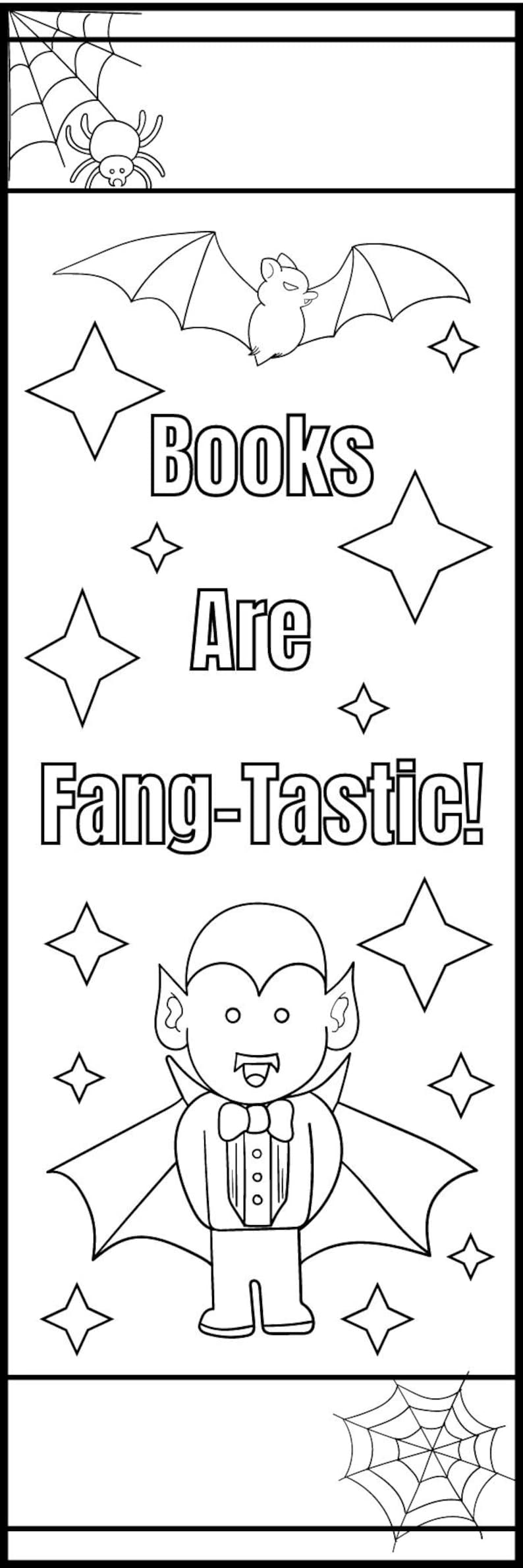 Halloween Printable Bookmarks, Printable Coloring Bookmarks for Kids ...