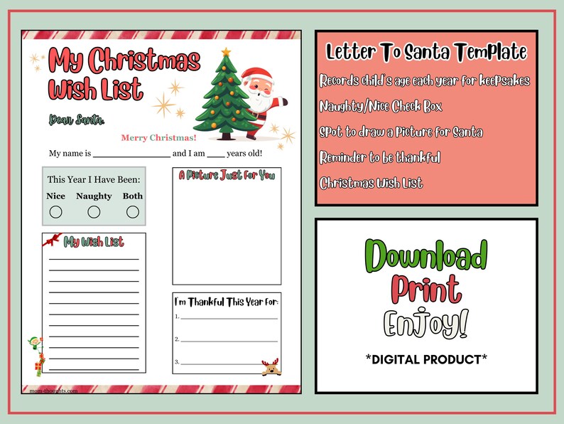 Christmas Wish List & Bucket List Bundle (printable) - Etsy