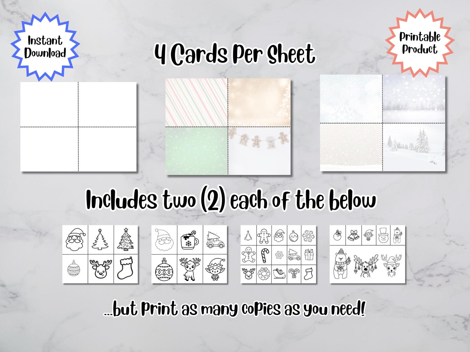 Build Your Own Christmas Cards for Kids, Coloring Christmas Cards ...