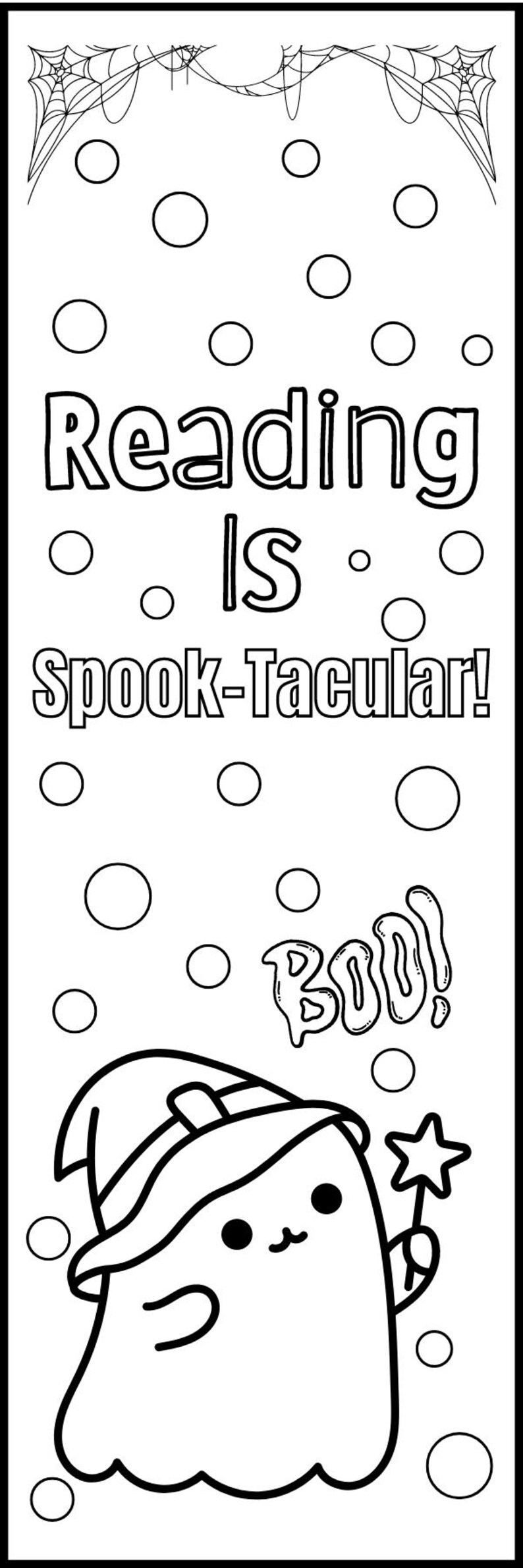 Halloween Printable Bookmarks, Printable Coloring Bookmarks for Kids ...