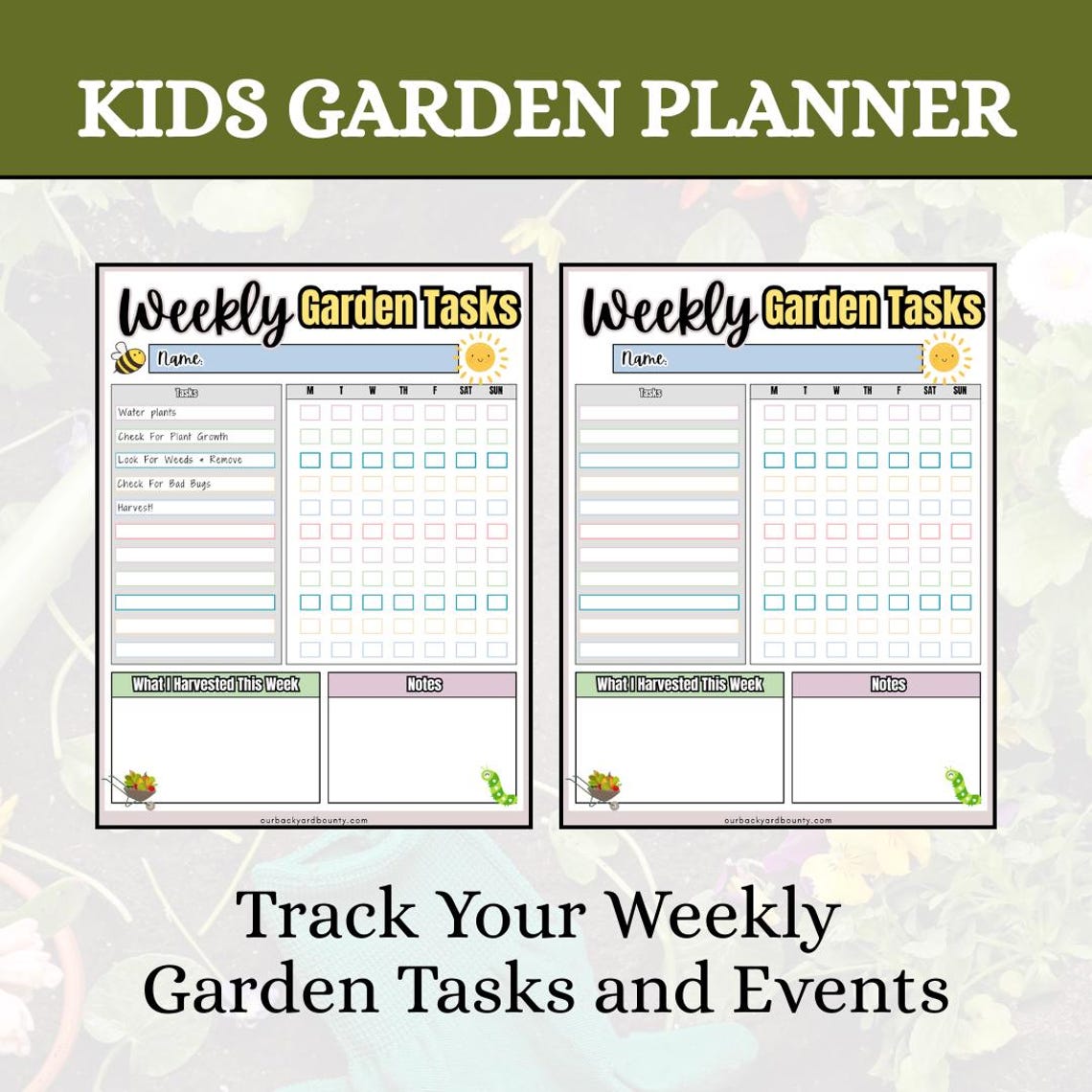 Kids Garden Planner Printable | Gardening Journal for Kids ...