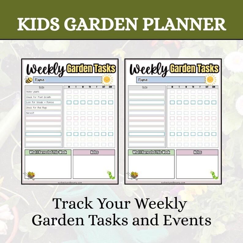 Kids Garden Planner Printable | Gardening Journal for Kids ...